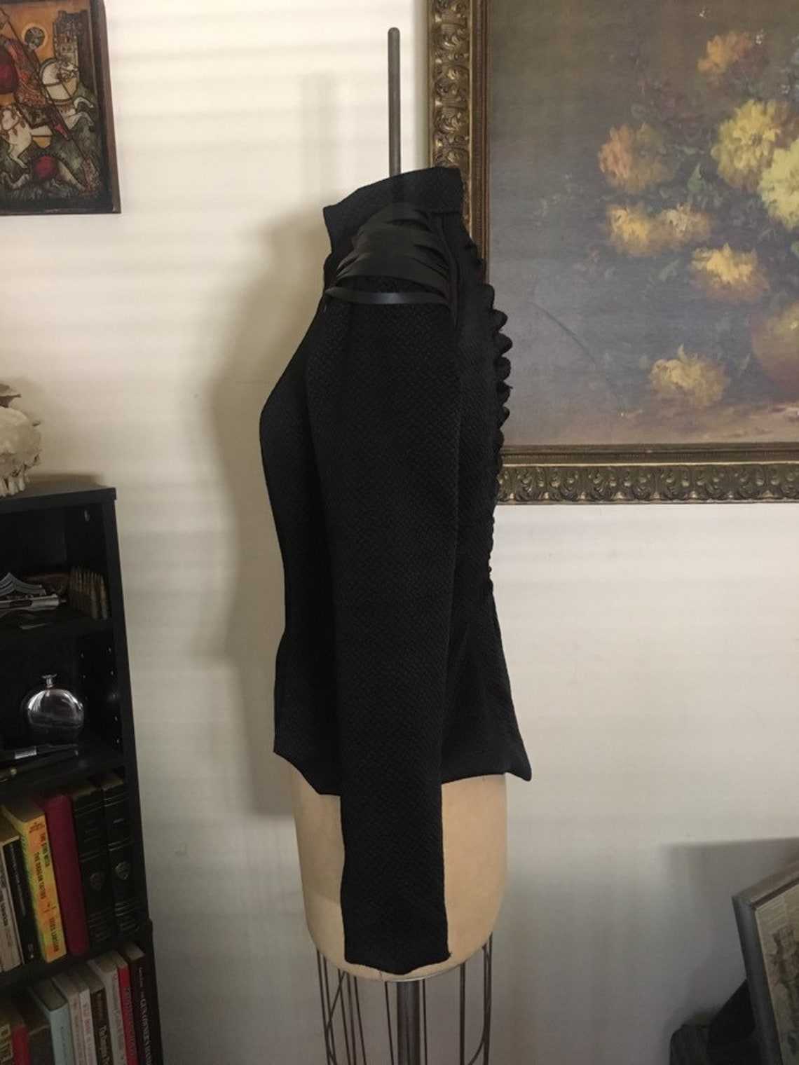 Black Brocade and Leather Jacket Inspired by Cersei Lannister [custom ...