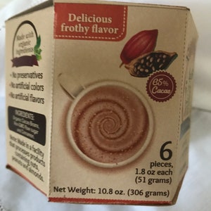 Mexican Organic Chocolate 6 Pieces | Etsy