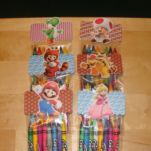 Super Mario Crayon Set - Etsy