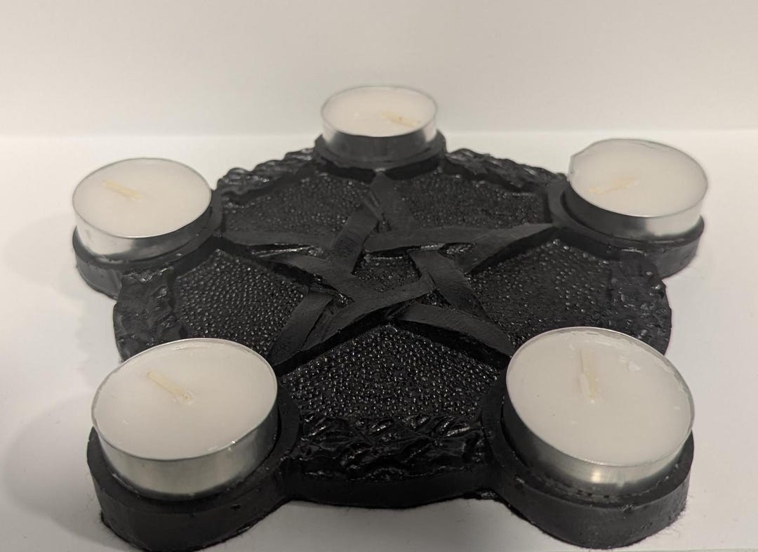 Pentagram Candle Plate - Etsy