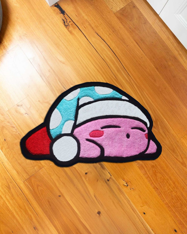 Kirby Cd,kirby Rug,kirby Rug,girl Room Decor,pink Room Decor,cute Kirby ...
