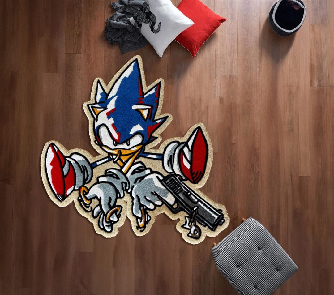 Shadow the Hedgehog Carpet, Soft Round Sonic Gamecube Rug, Sonic Fan ...