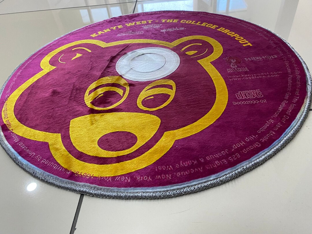 Kanye West Dropout Bear Rug,graduation Bear Rug,music Inspired Album CD ...