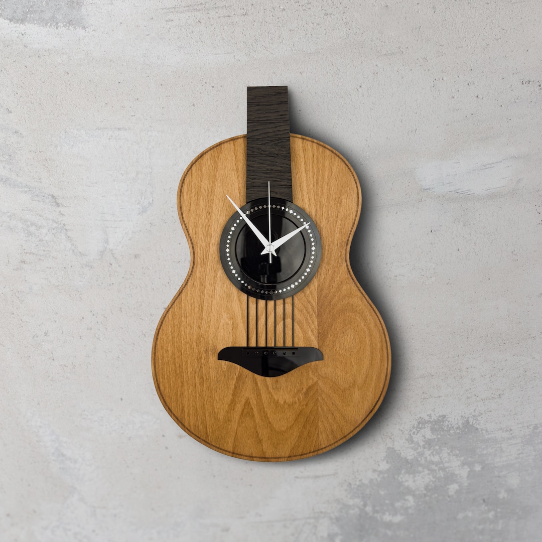 Acoustic Guitar Wall Clock, Classical Guitar, Gifts for Musicians ...