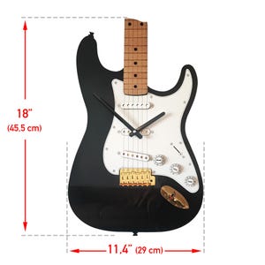 Electric Guitar Wall Clock Decorative Stratocaster Guitar Wall Decor ...