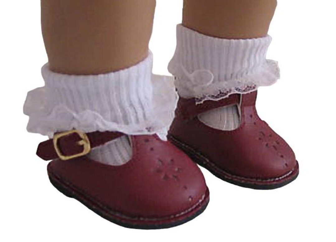Burgundy T-strap Doll Shoes for Bitty Baby and Bitty Twins - Etsy