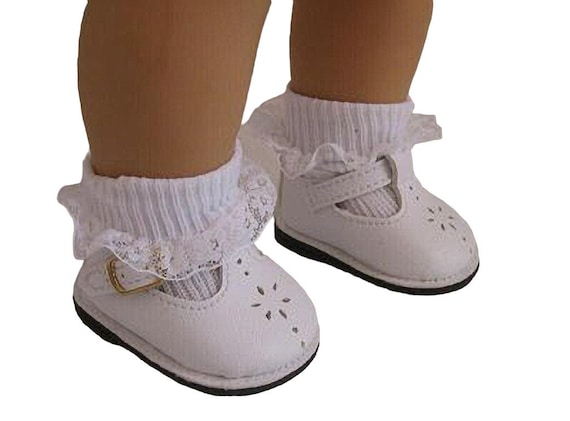 Shoes made to Fit 15 BABY DOLLS White T Strap Shoes All 15 Baby Dolls Etsy UK