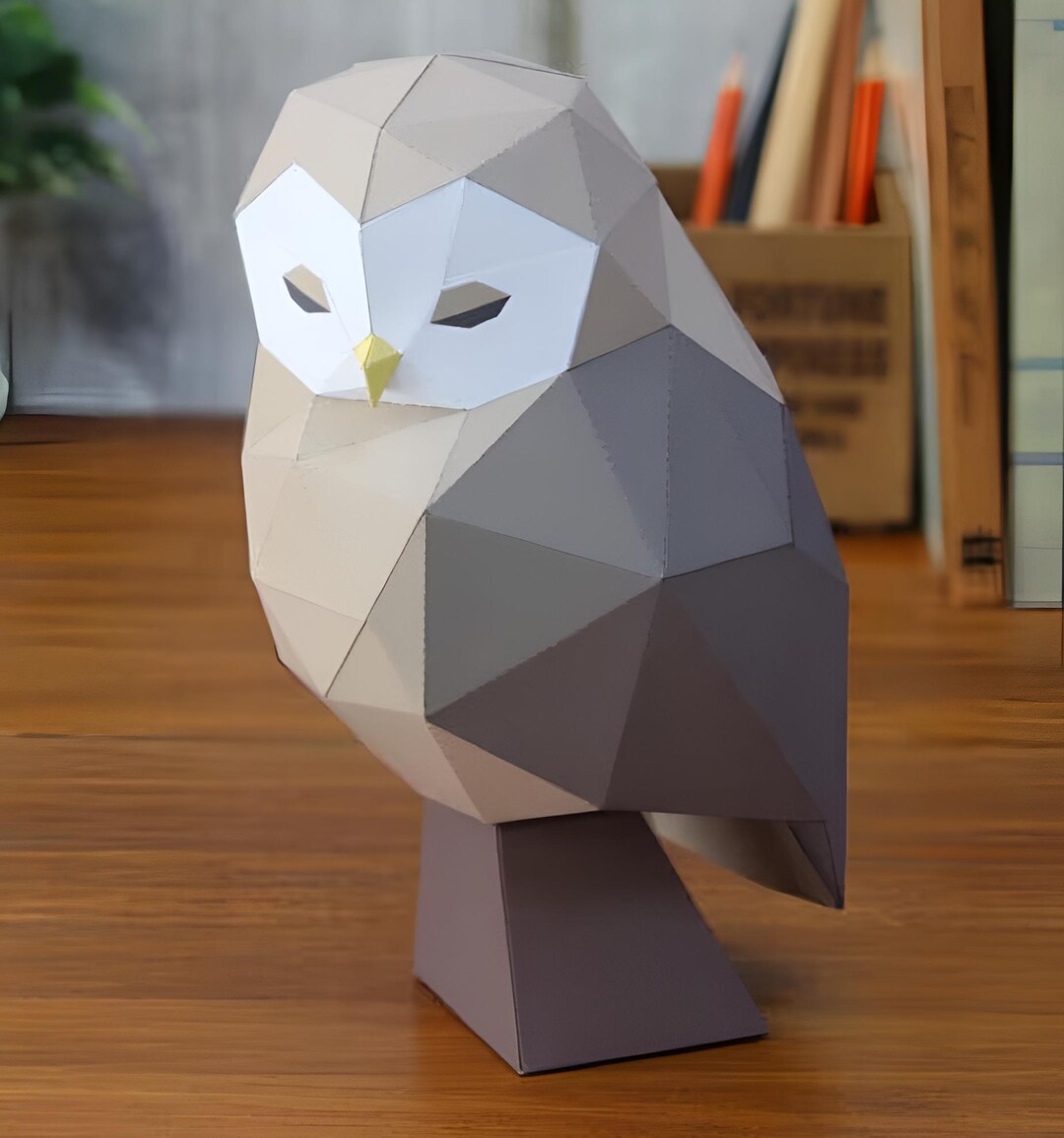 Low Poly Owl Papercraft Template | DIY | Printable Digital Pattern ...
