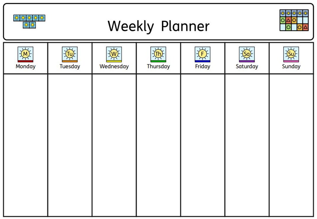 Digital PDF File Pecs Weekly Planner - Etsy