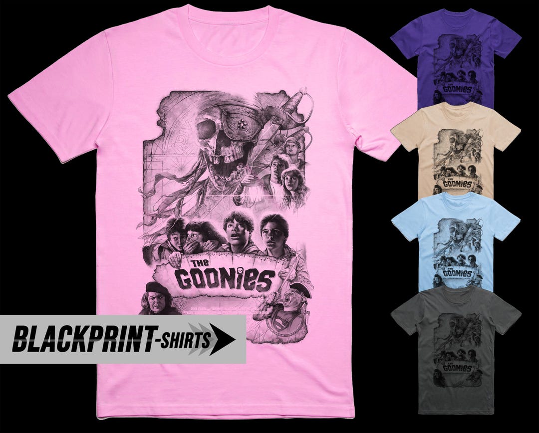 The Goonies V1 Movie Poster Classic Vintage T Shirt 18 Colors Men's ...