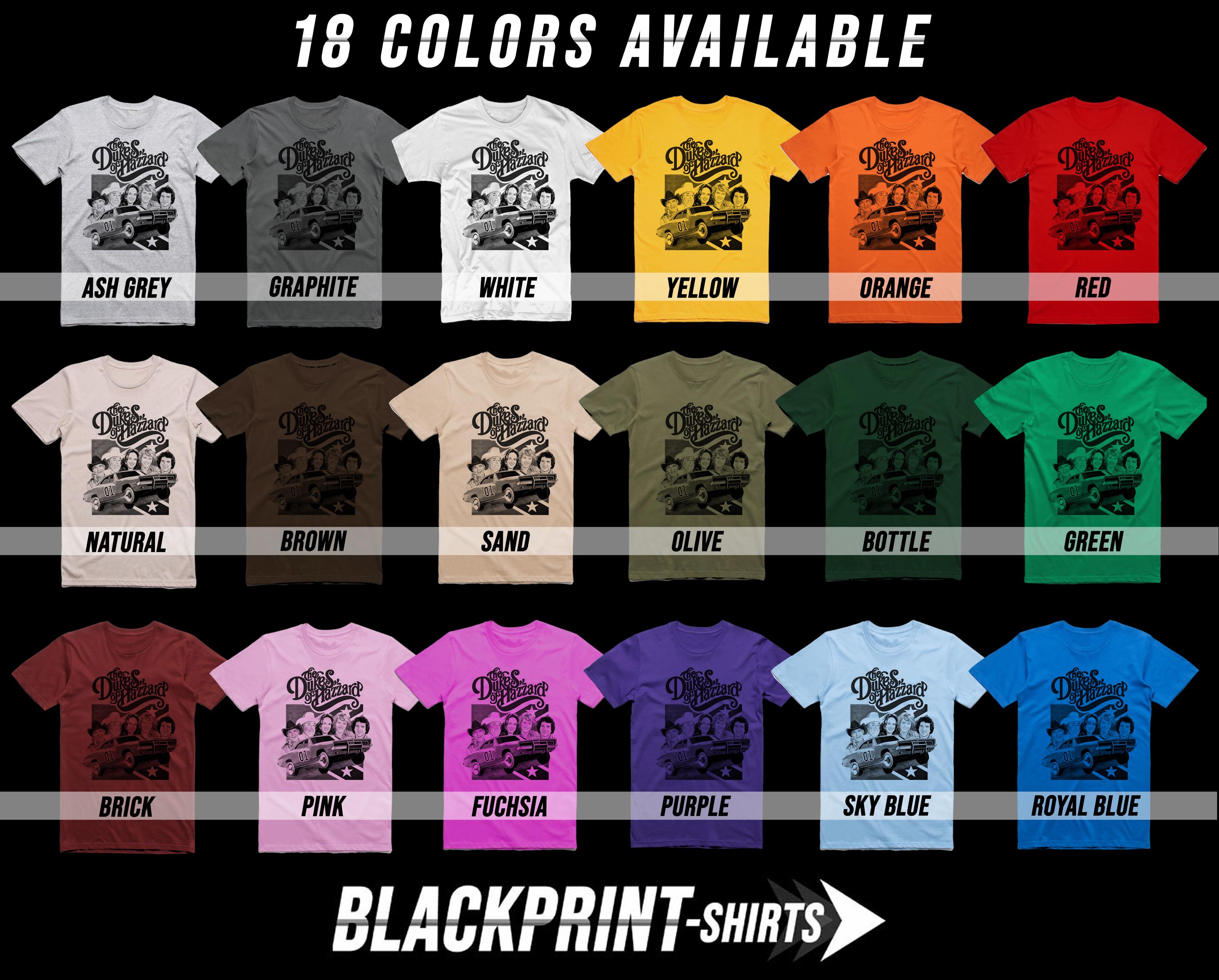 The Dukes of Hazzard V1 Movie Poster Classic Vintage T Shirt 18 Colors ...