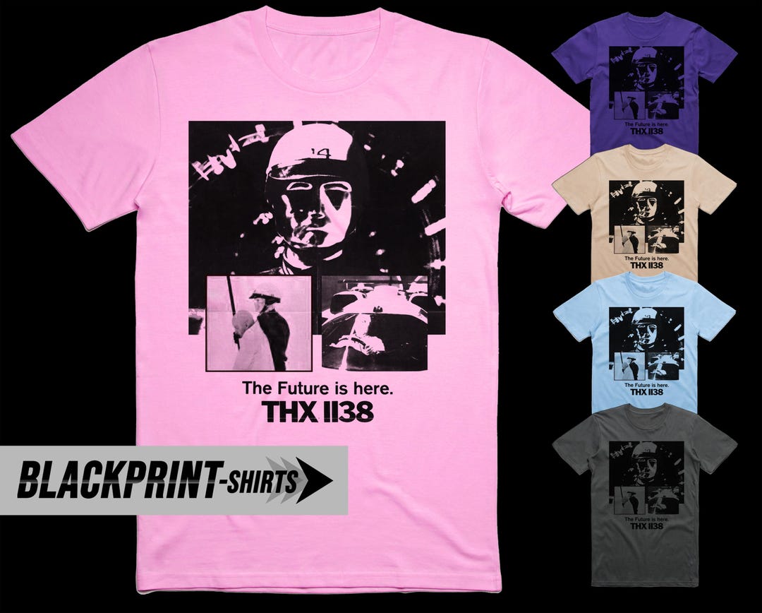 THX 1138 V1 Movie Poster Classic Vintage T Shirt 18 Colors Men's Women ...