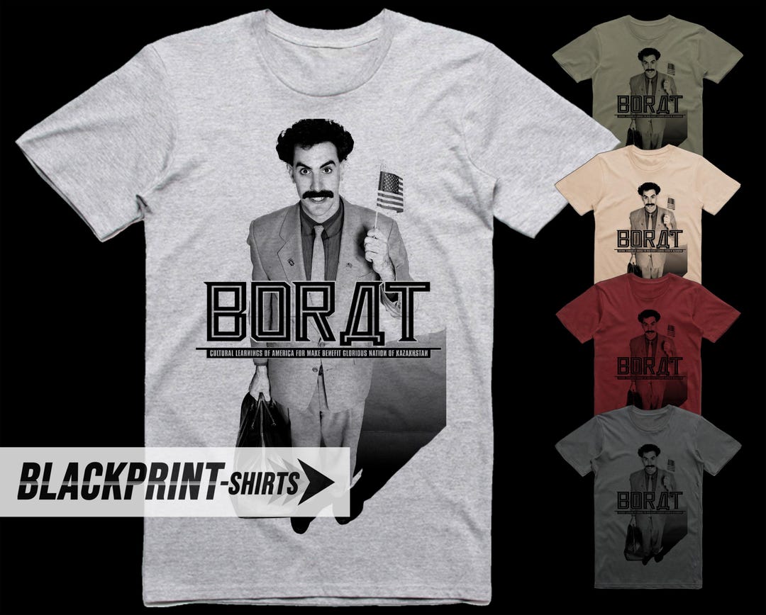Borat V1 Movie Poster Classic Vintage T Shirt 18 Colors Men's Women's ...