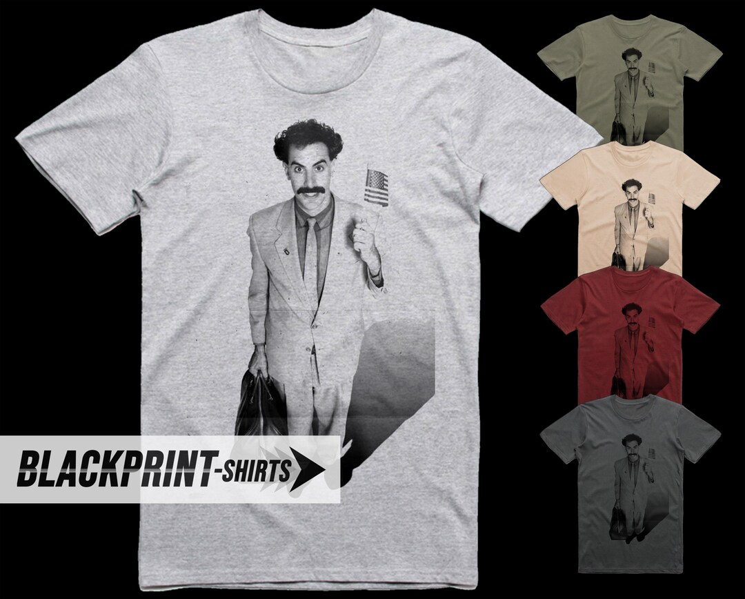 Borat V7 Movie Poster Classic Vintage T Shirt 18 Colors Men's Women's ...