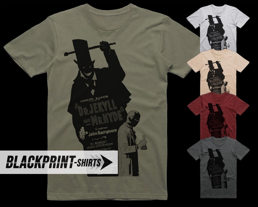 Dr. Jekyll and Mr.hyde V1 Movie Poster Classic Vintage T Shirt 18 ...