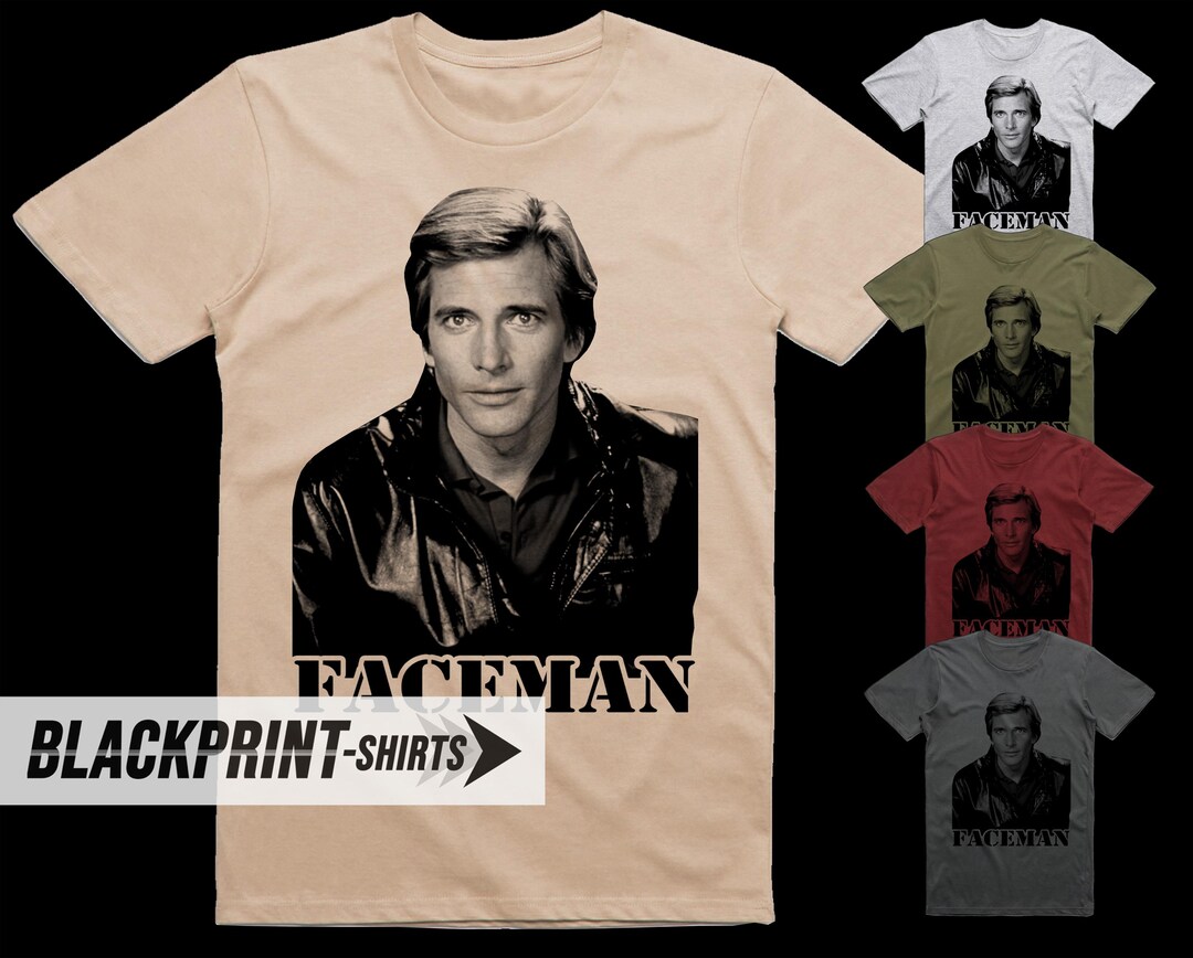 The A-team Faceman V1 Movie Poster Classic Vintage T Shirt 18 Colors ...