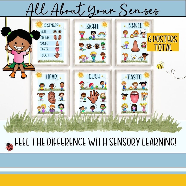 All About Your Senses Poster Dark 5 Senses Sorting Educational ...