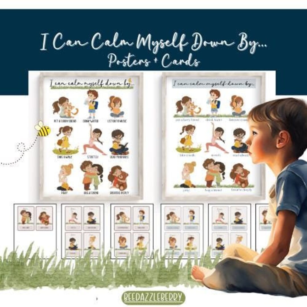 Kids Self-calming Posters & Flashcards | Emotional Regulation Visuals ...