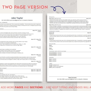 Jake's Resume Word DOCX Google Docs Template | IT, Tech, Software Developer, Engineer Resume ...