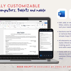 Jake's Resume Word DOCX Google Docs Template | IT, Tech, Software ...