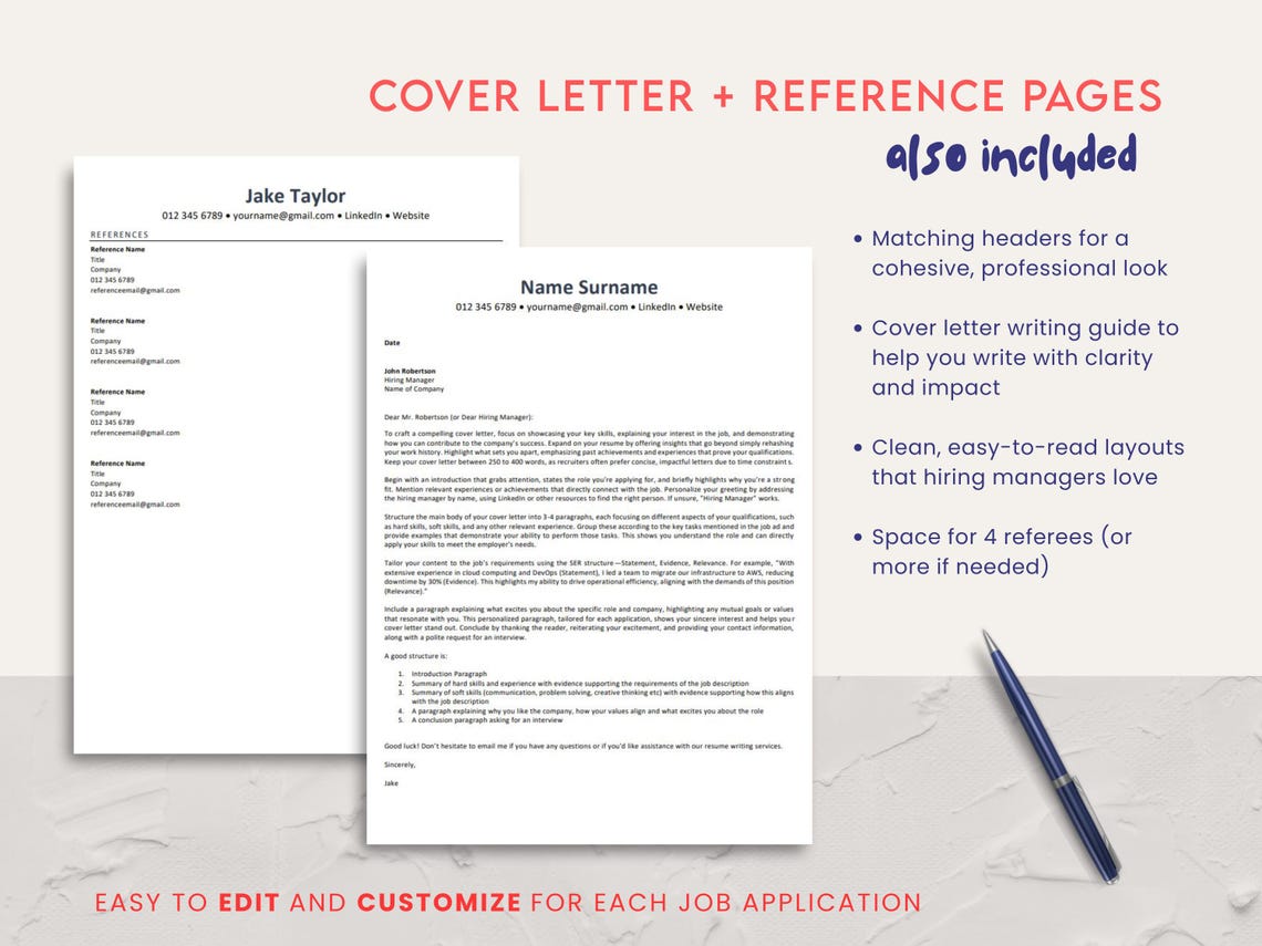 Jake's Resume Word DOCX Google Docs Template | IT, Tech, Software ...