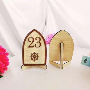 Nautical Wedding Table Numbers, Boat Design Table Number, Custom Marine ...