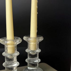 Vintage Pukeberg Two-ring Art Glass Candlesticks Designed by Staffan ...