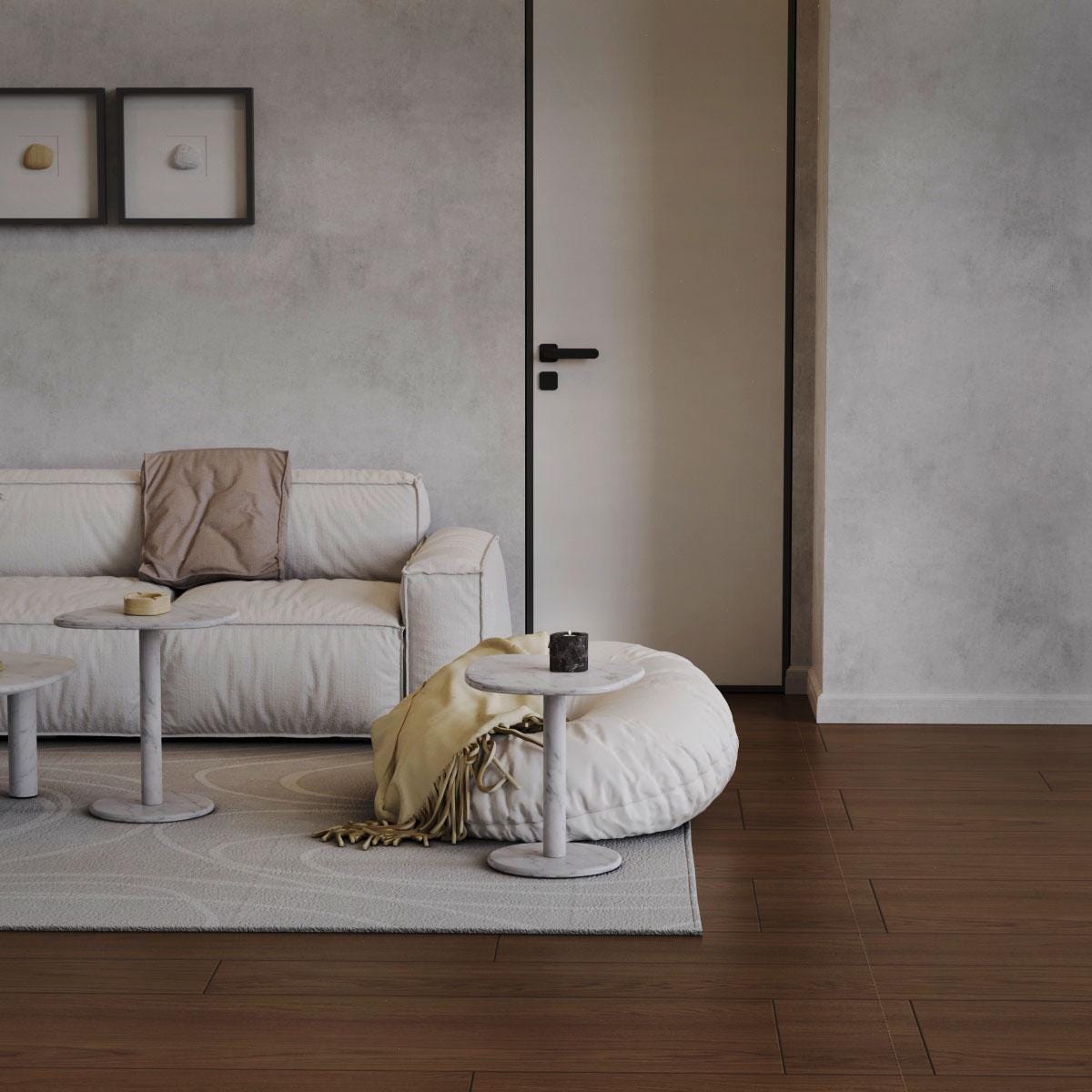 Zenpebble Stone Side Table – Sculptural Pebble Coffee Table in Carrara ...