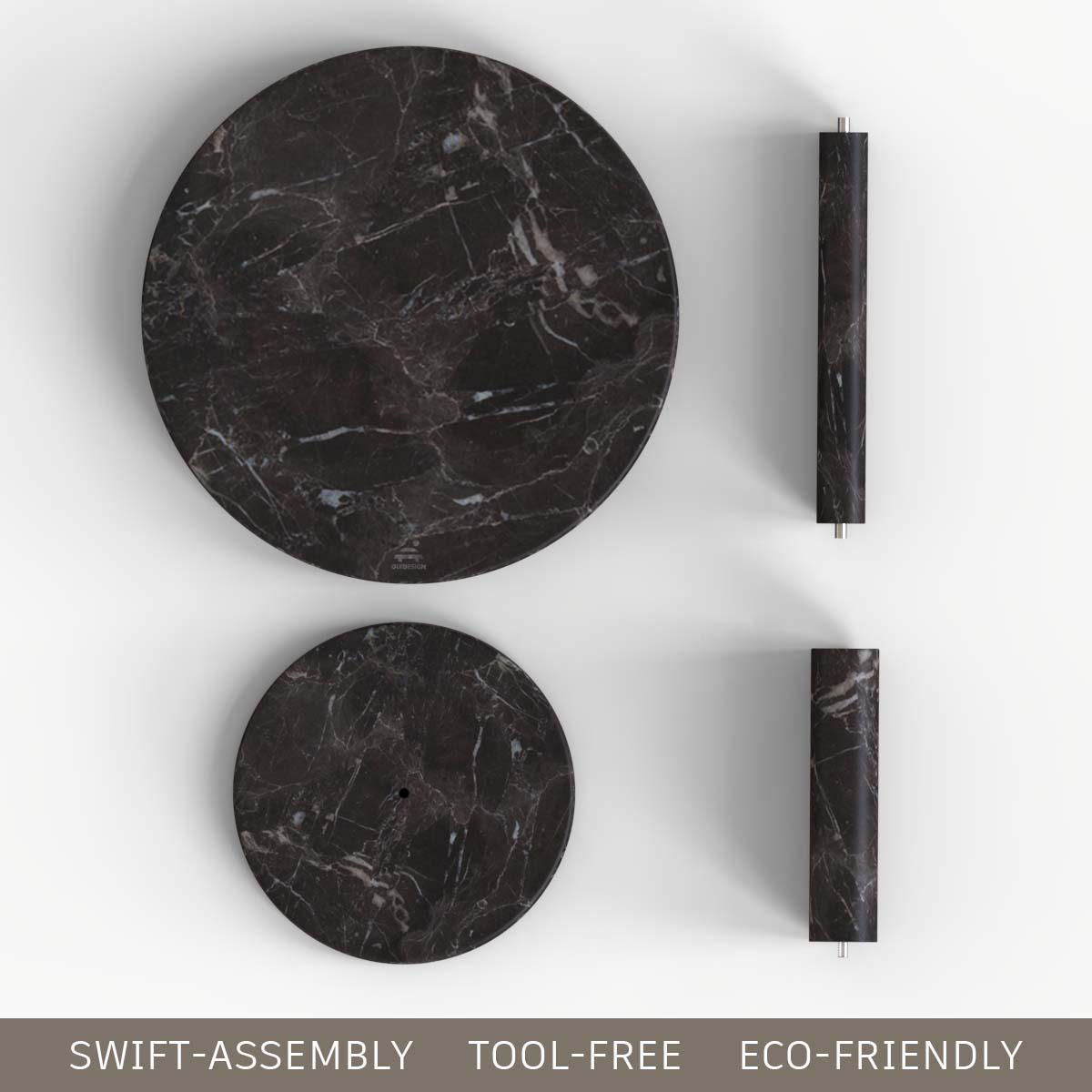 Roundtwin Marble Dining Tables, Travertine Stone Kitchen Tables, Accent ...