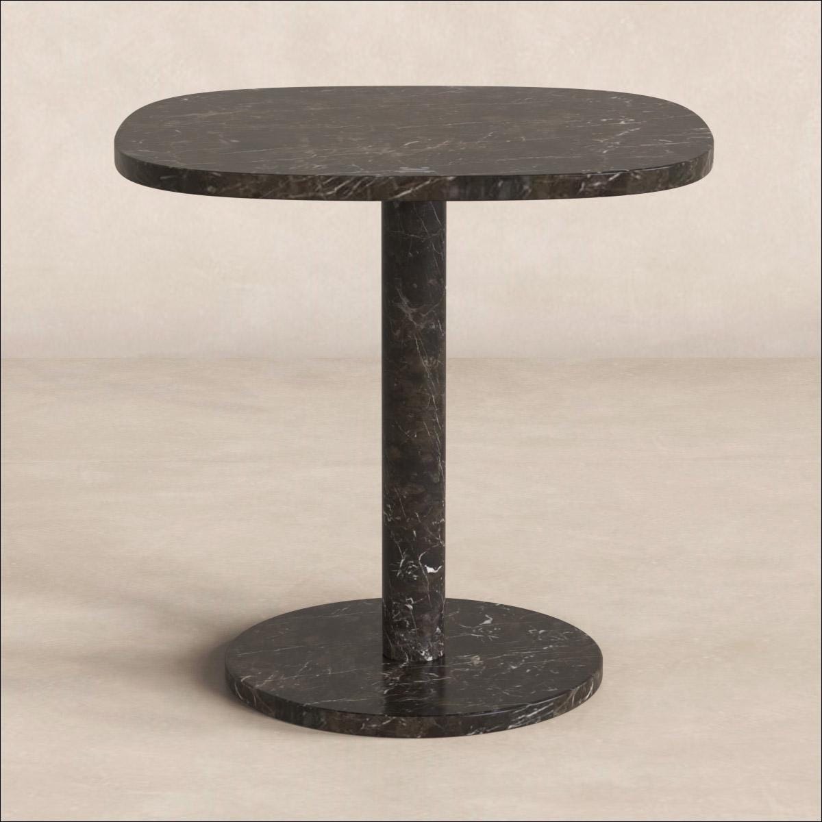 Squaresoft Black Marble Side Tables, Travertine Tables, Custom Made ...