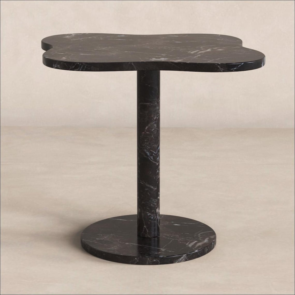 Lakemist Black Marble Side Tables, Travertine Tables, White Marble End Tables, Luxury Modern ...