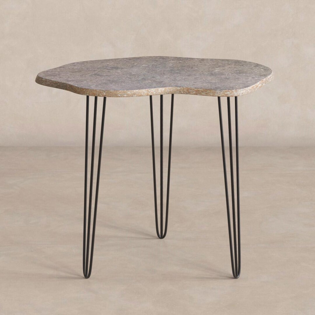 Handcrafted Riverstone Stone Table – Natural Marble Coffee & Outdoor ...
