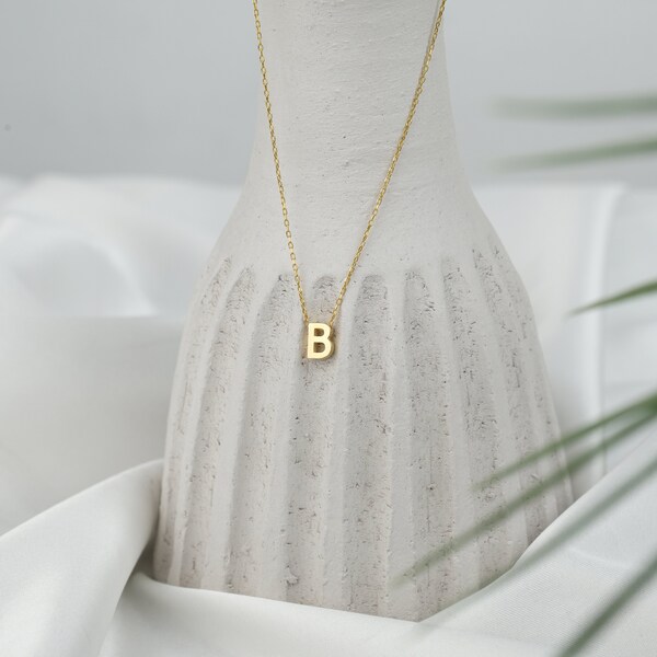 Gold Letter Necklace - Etsy