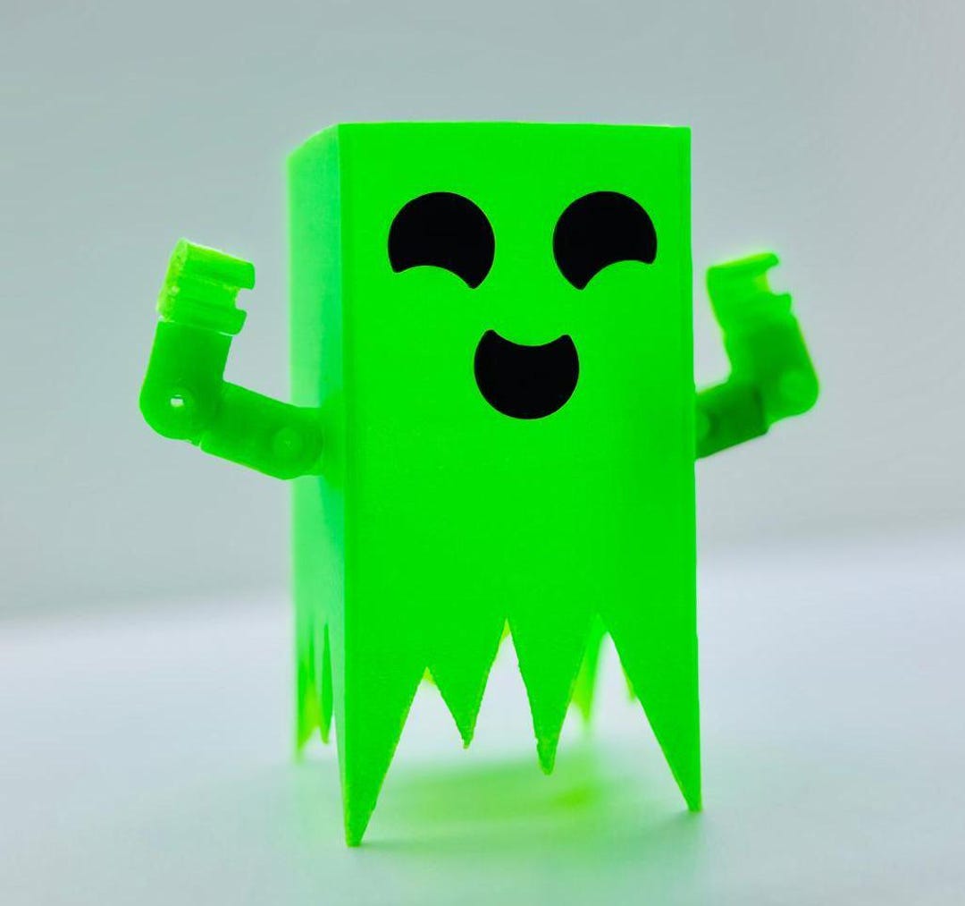 Ghost, Halloween Ghost, Ghost for 3d Print, Note Holder Ghost, Green ...