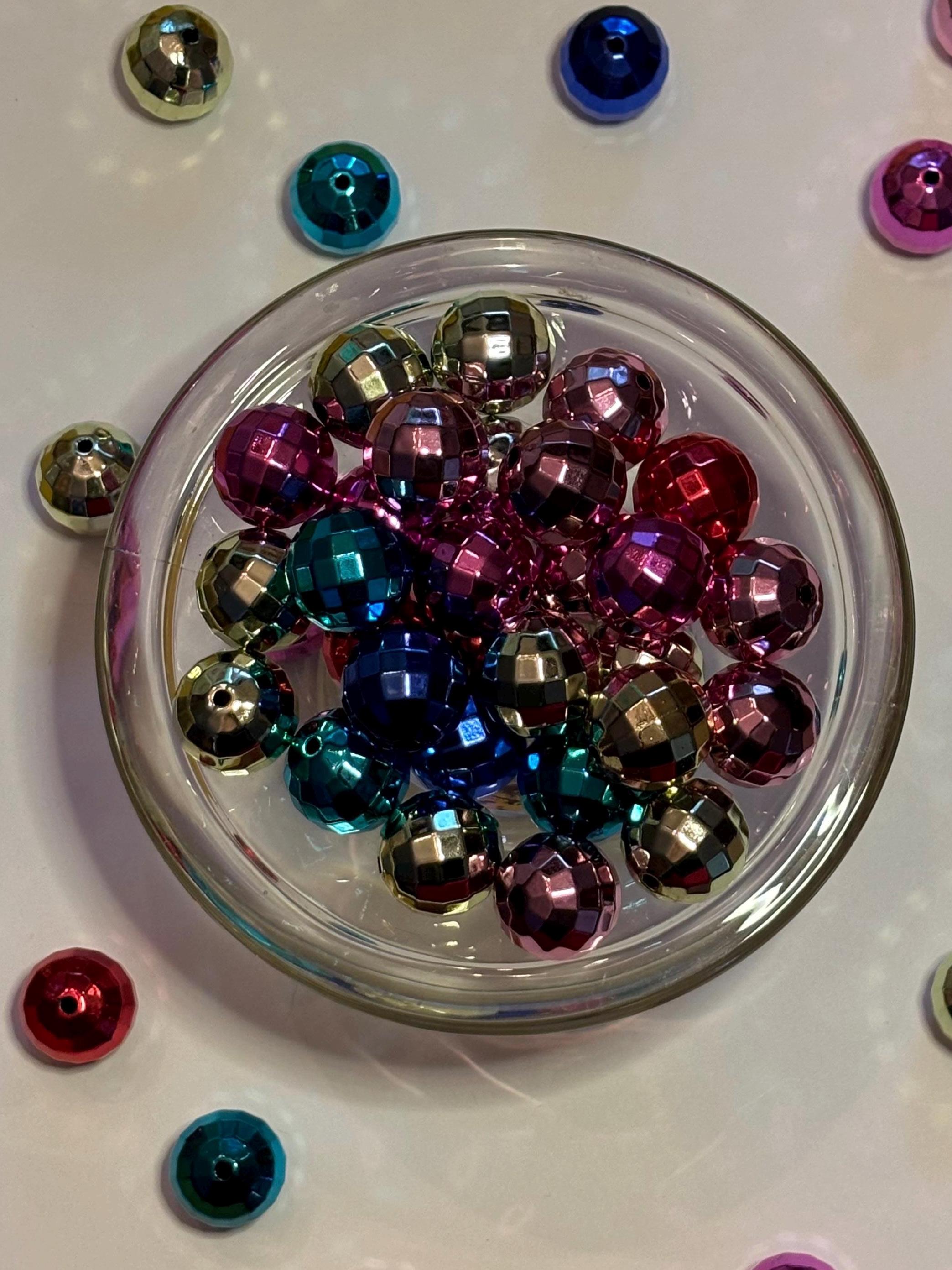 6 Pack Disco Ball Acrylic Beads | Mirrorball Focal Bead | Diy Supply ...
