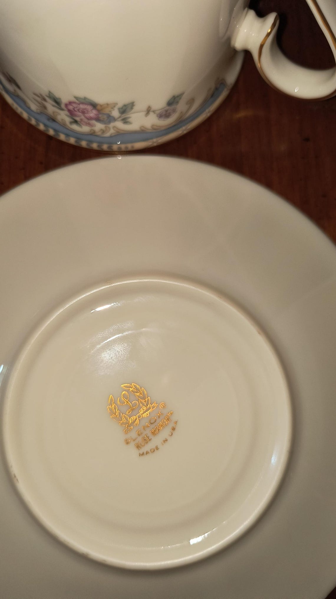 Vintage Lenox Tea Cup and Saucer - Etsy