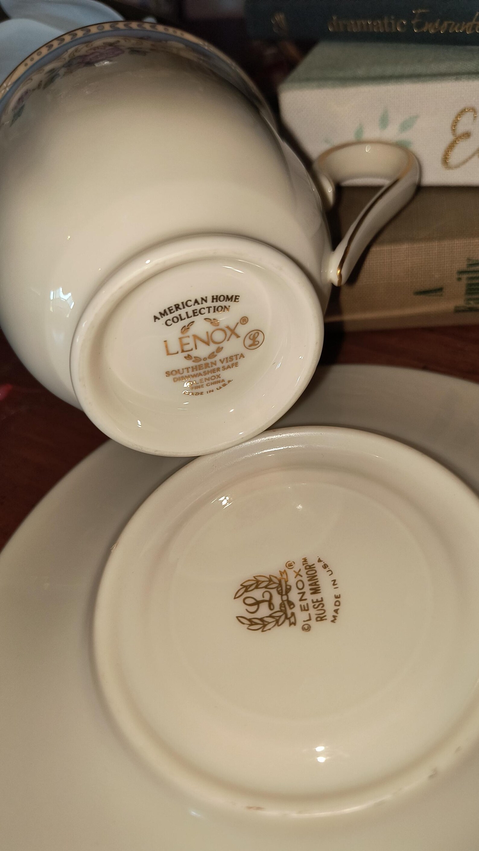 Vintage Lenox Tea Cup and Saucer - Etsy