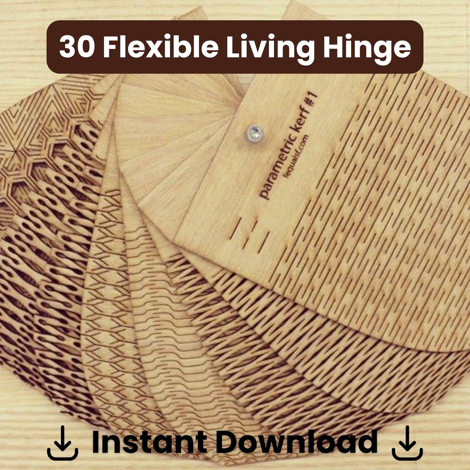 Flexible Living Hinges Laser Cut Files, Flexible Laser Cut Patterns ...
