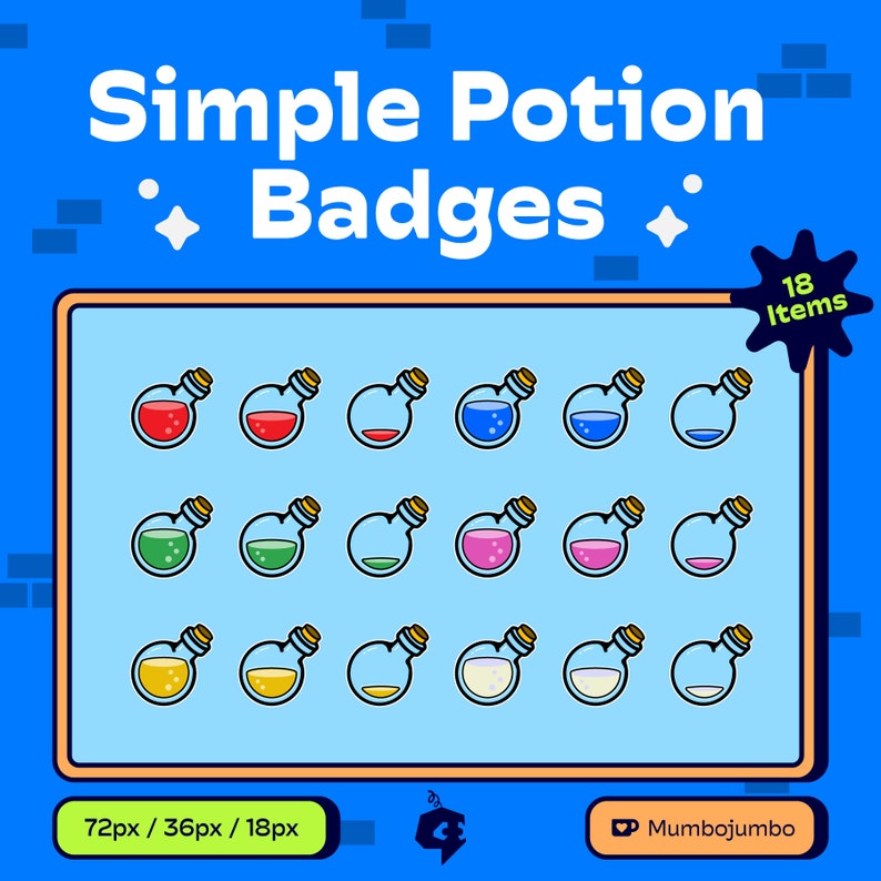 Simple Potion Sub/bit Badges | Twitch Streaming - Etsy