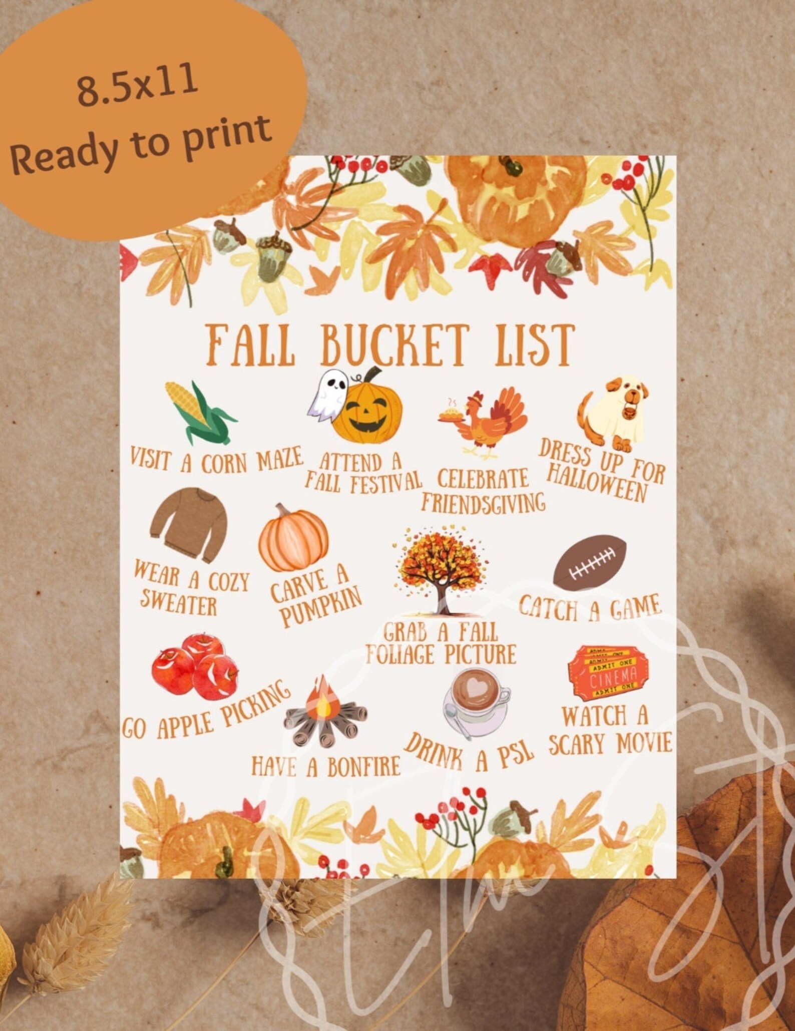 Fall Bucket List, Family Fall Bucket List, Autumn Bucket List, Fall ...