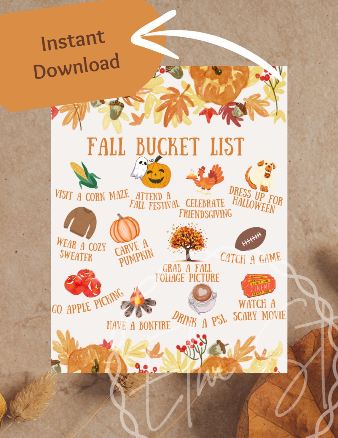 Fall Bucket List, Family Fall Bucket List, Autumn Bucket List, Fall ...
