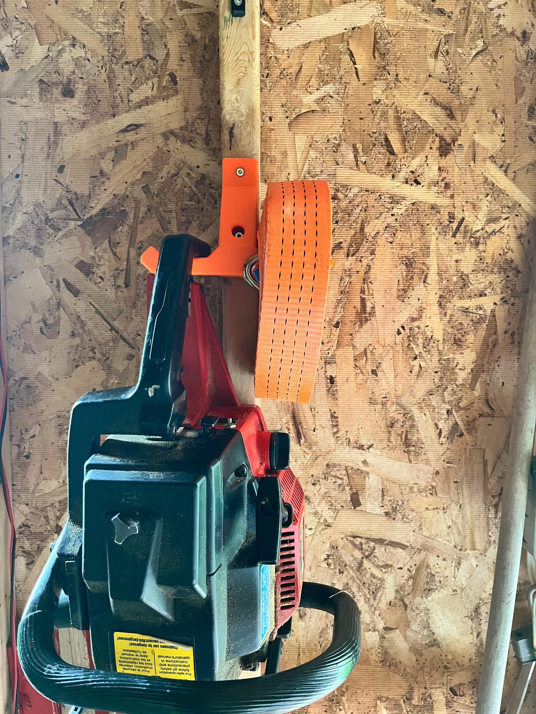 Chainsaw or Garden Tool DOUBLE Hanger , Hook, Support, Wall Mount ...