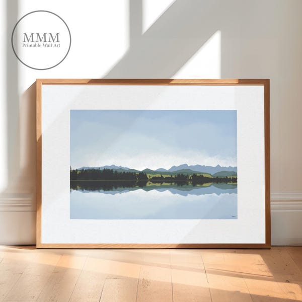 Minimalist Fern Blush Pink Cream Digital Artprintable Botanical ...