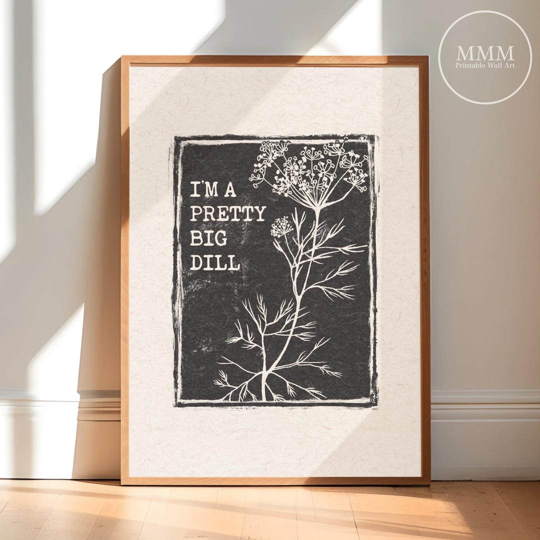 Garden Wall Art Culinary Botanical Illustration Digital Download I’m A ...