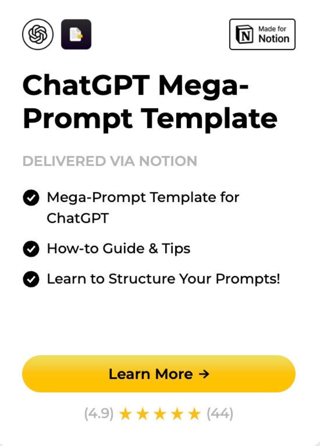 Chatgpt Mega-prompt Template/the Ultimate Chatgpt Prompt Collection - Etsy