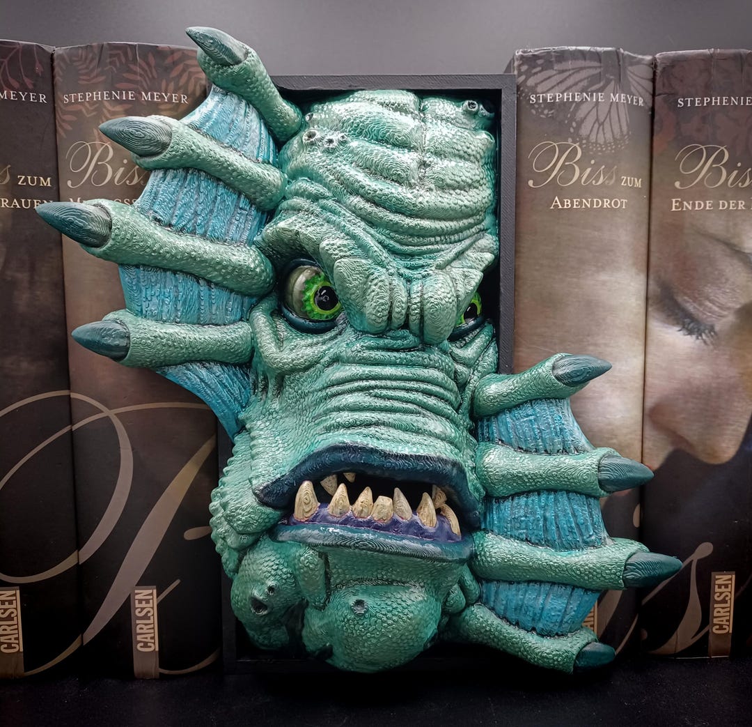 Hand-painted Book Nook Swamp Monster - Etsy