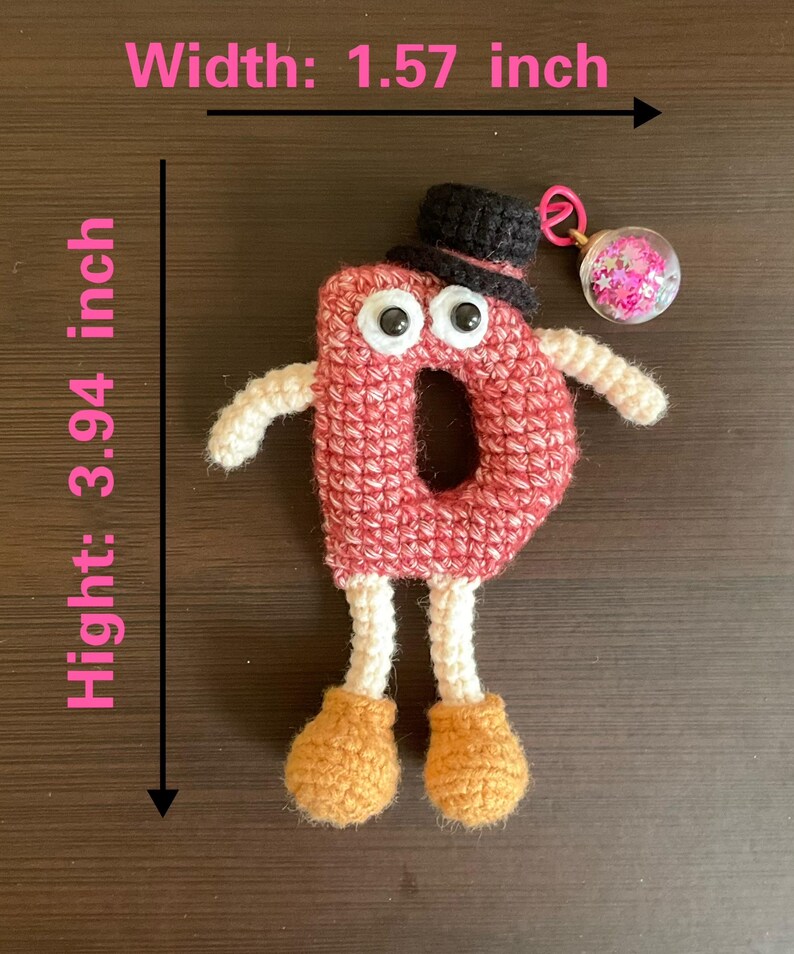 Handmade Crochet Alphabet, Amigurumi Alphabet Keychain or Bag Charms - Etsy