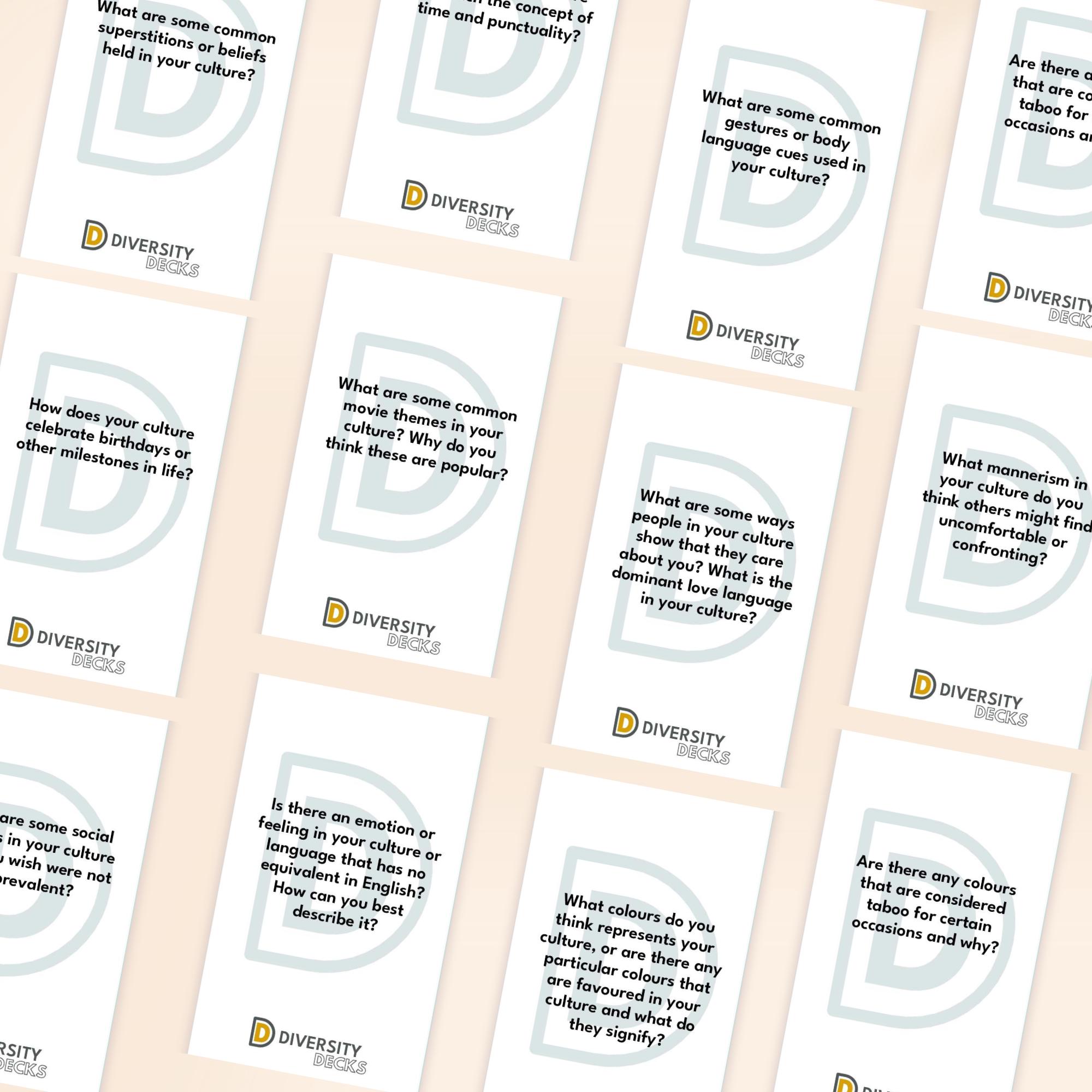 Cultural Diversity Conversation Cards – Closer Together Deck, 60 ...