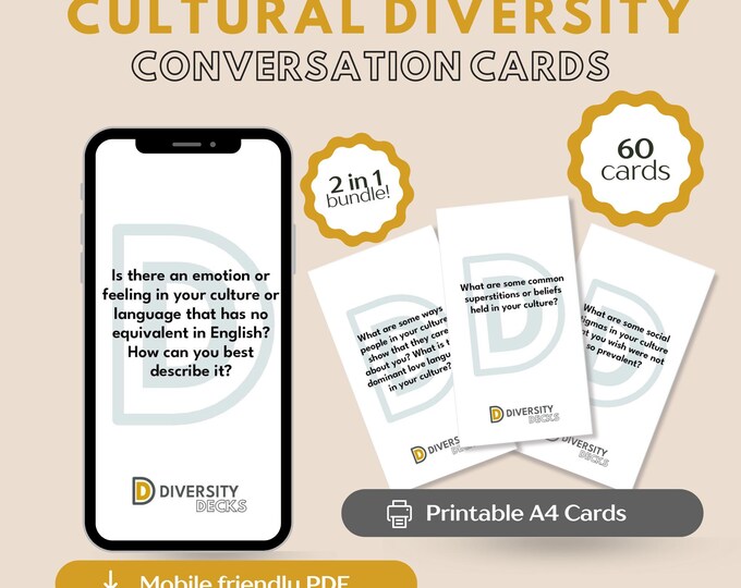 Cultural Diversity Conversation Cards – Closer Together Deck, 60 ...