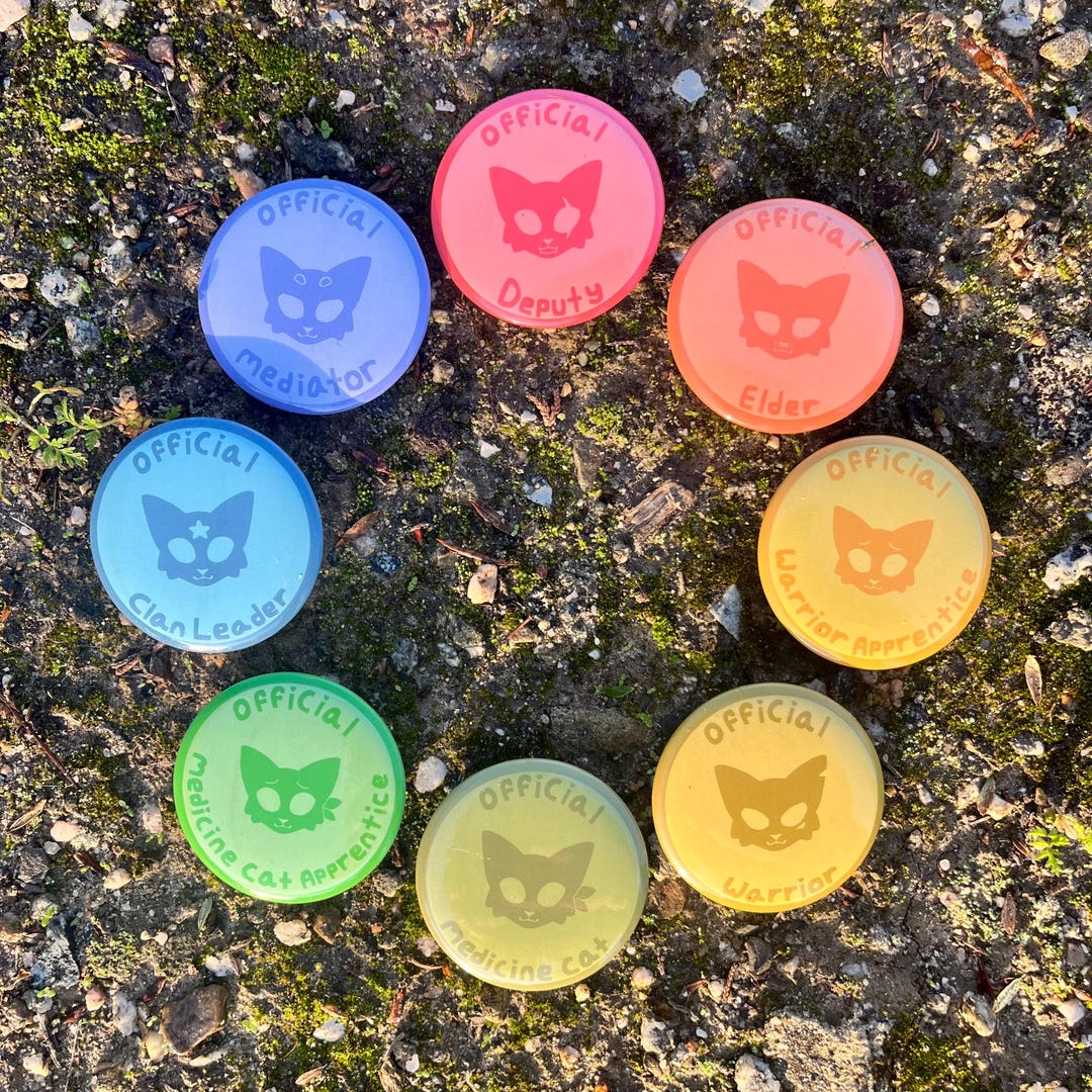 Warriorcats Rank Button Pins - Etsy